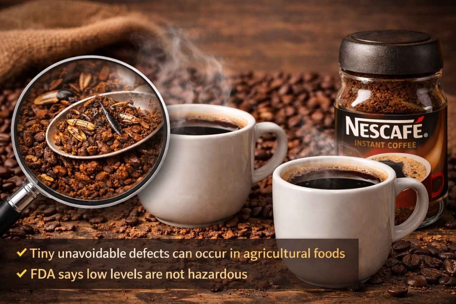 Does Nescafe Coffee Contain Cockroaches? FDA Facts